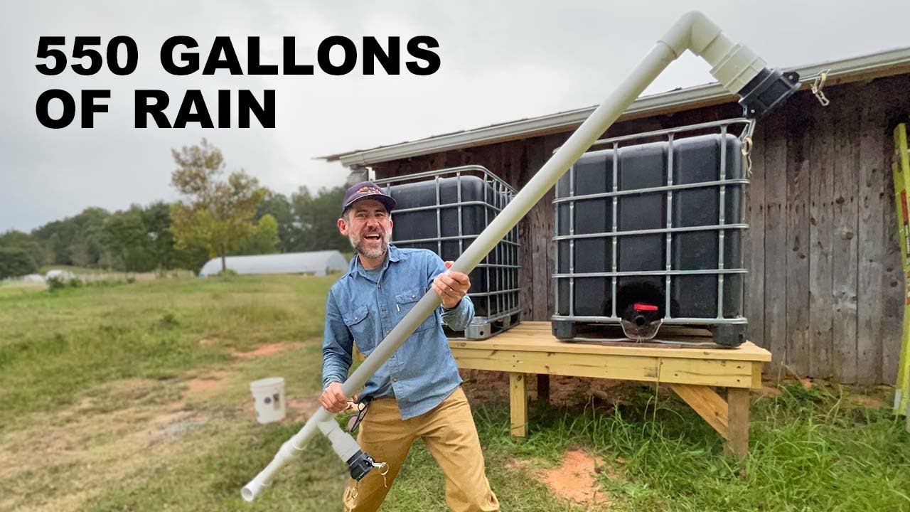 I Built a Rain Cannon for my Water Saving Tanks - YouTube