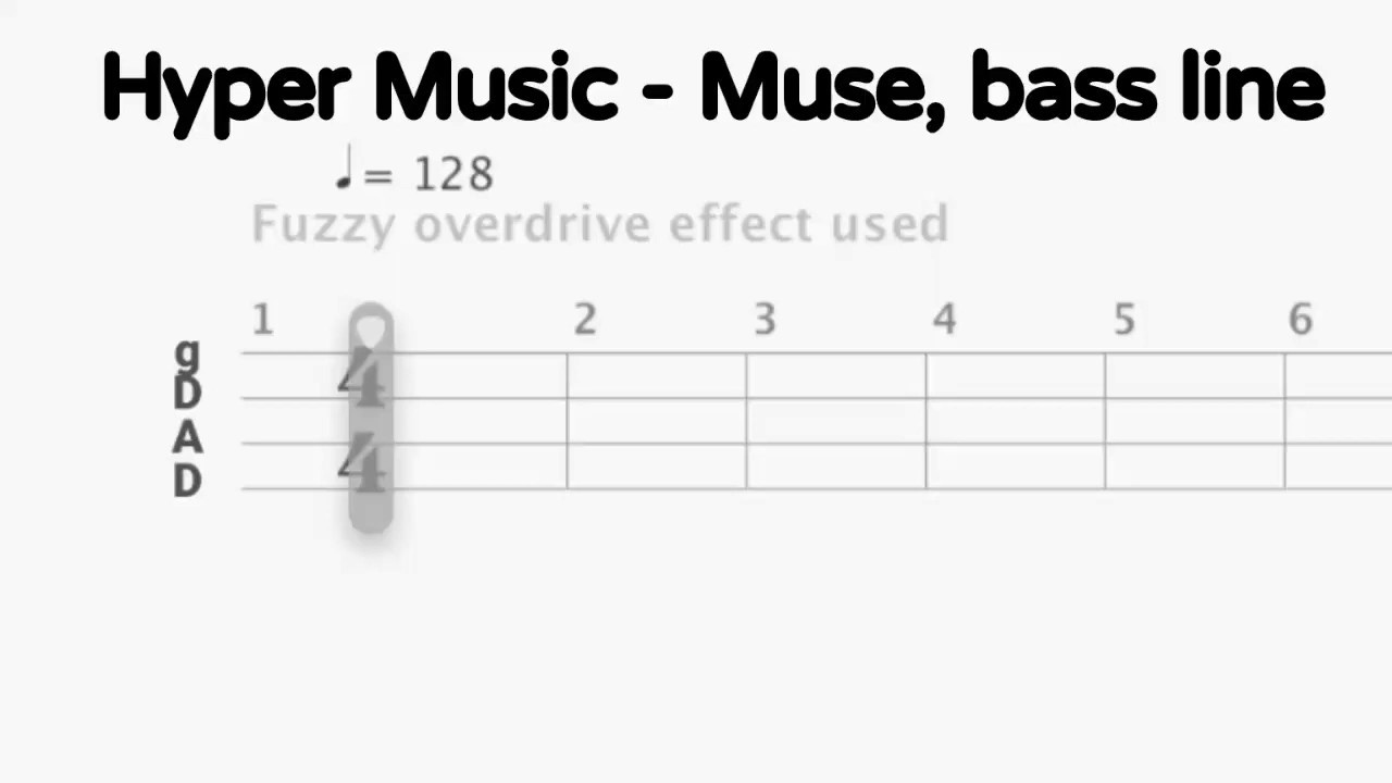 Hyper Music - Muse, bass tab line - YouTube