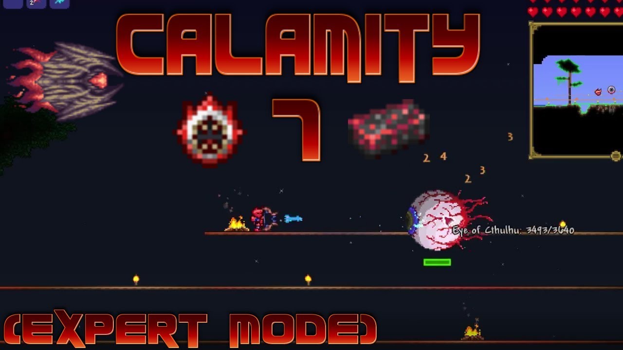 Terraria Calamity (Expert Mode) Ep. 7: EYE OF CTHLUHU TAKE-DOWN! - YouTube