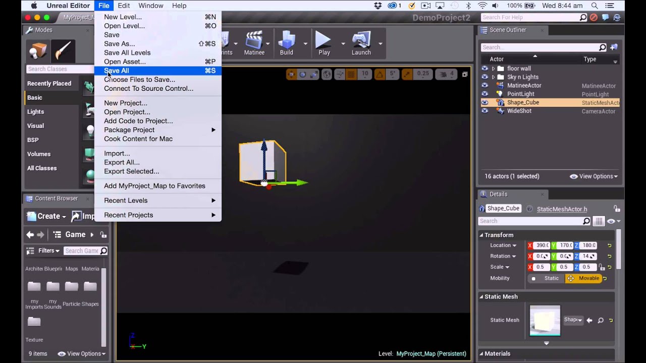 UE4 Tutorial: Triggering Physics with the Event Track in Matinee - YouTube