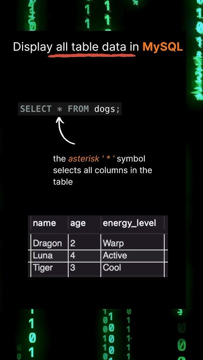 Display All Table Data In Mysql Shorts Mysql Mysqltutorials Code Coding Sql Fullstackdev