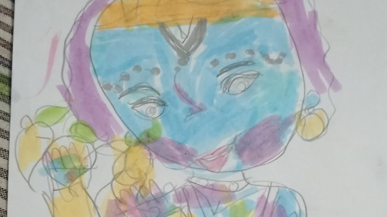 aanya drawing monjlika chandramukhi - YouTube