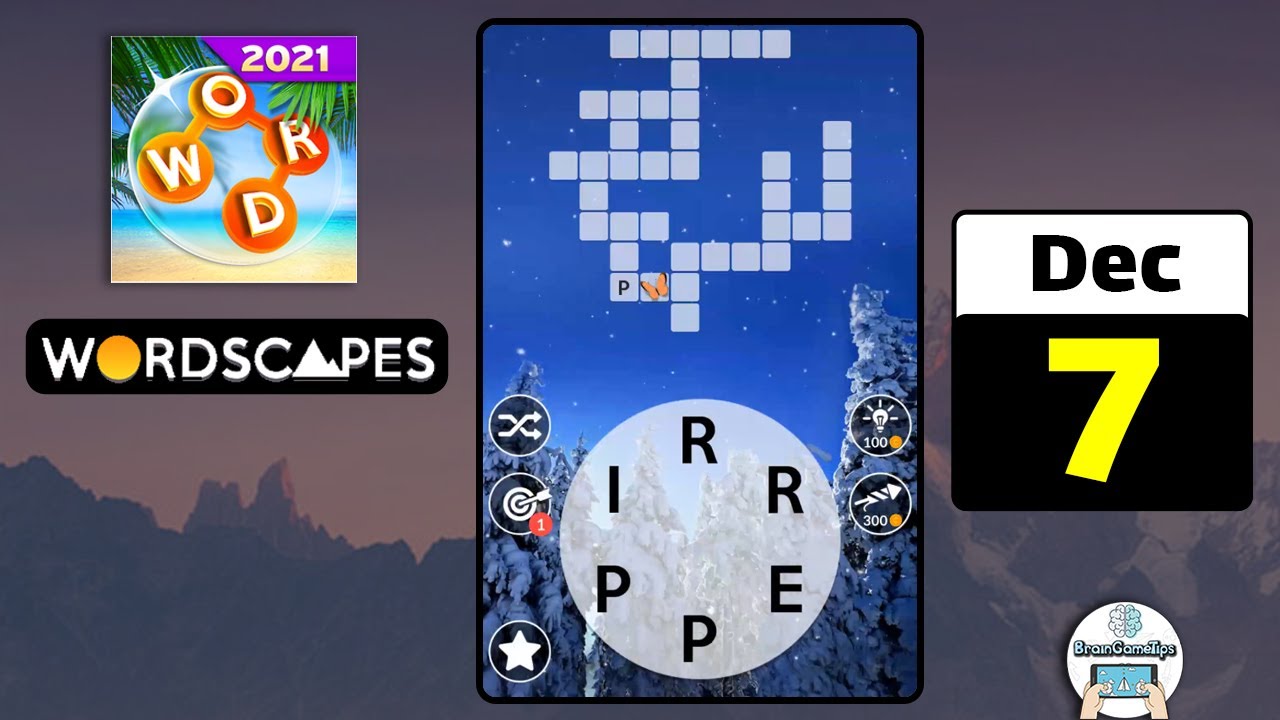 Wordscapes December 7 2021 Daily Puzzle Walkthrough - YouTube