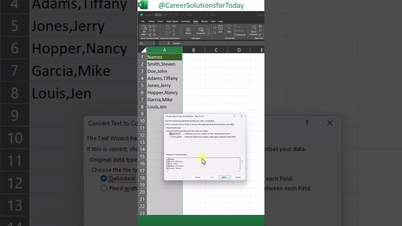 Excel Tips Reverse Name Order Switch Last Name Comma First Name To Excel Tips Reverse Name Order Switch Last Name Comma First Name To