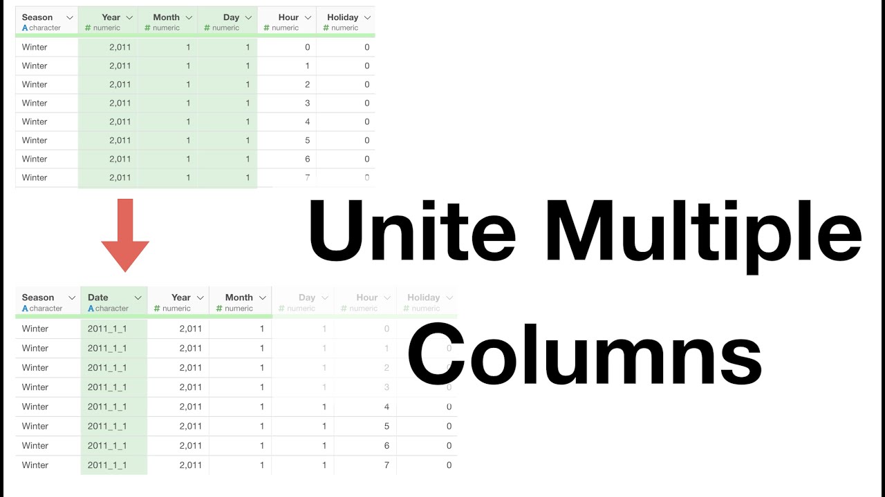 Data Wrangling: Uniting Multiple Columns - YouTube