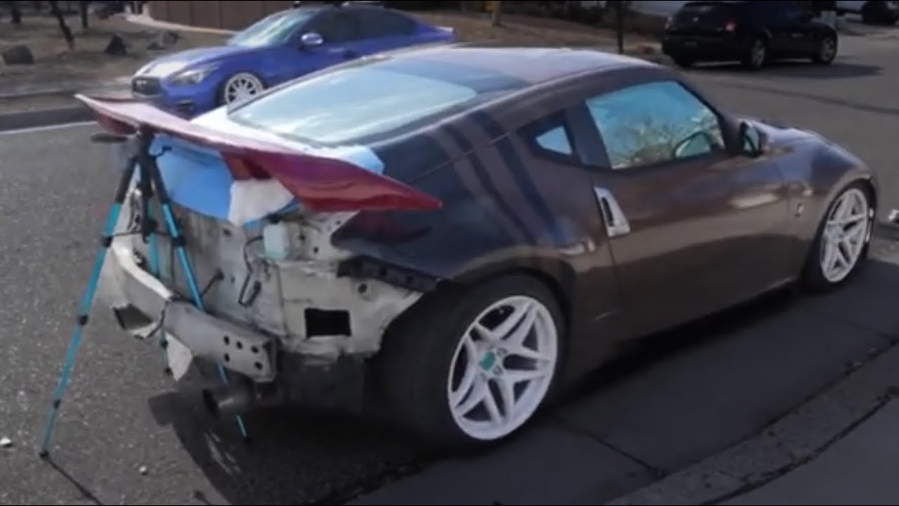 370z gets a 326 Wing - YouTube