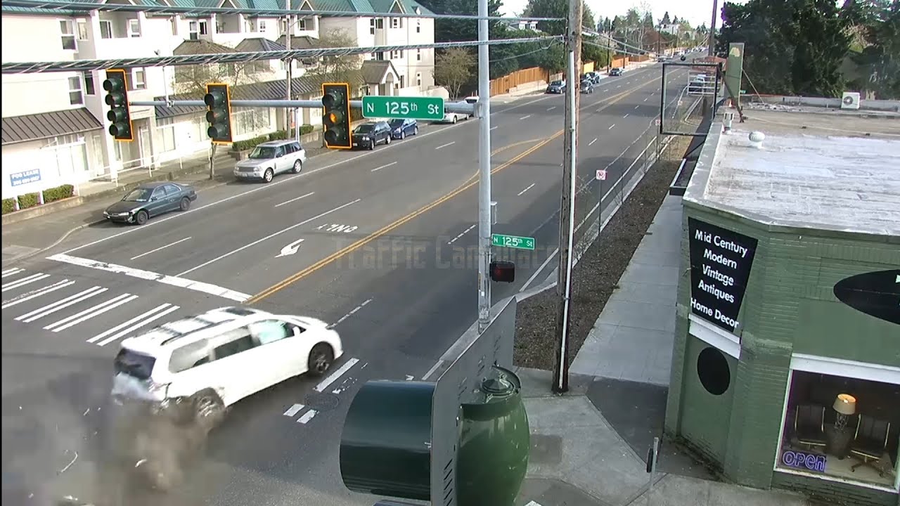 Seattle: Red Light Runner Crashes Into Van, Causing It To Crash Into ...