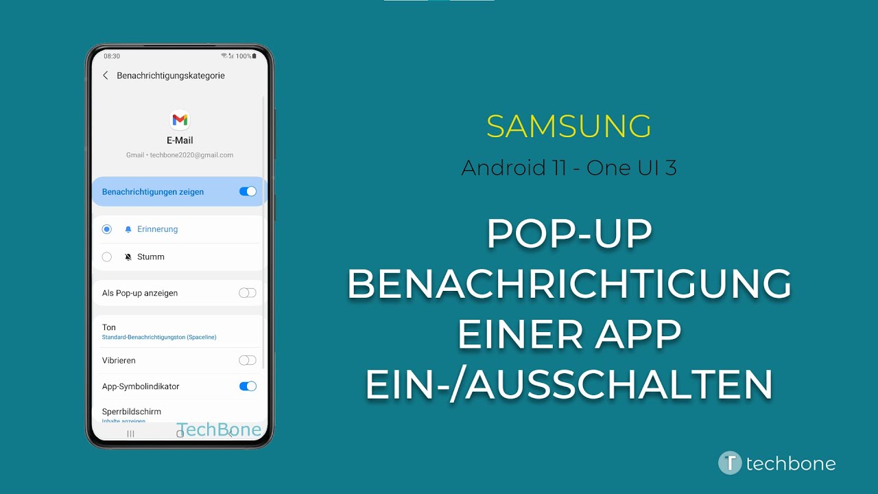 Pop-up Benachrichtigungen einer App - Samsung [Android 11 - One UI 3 ...