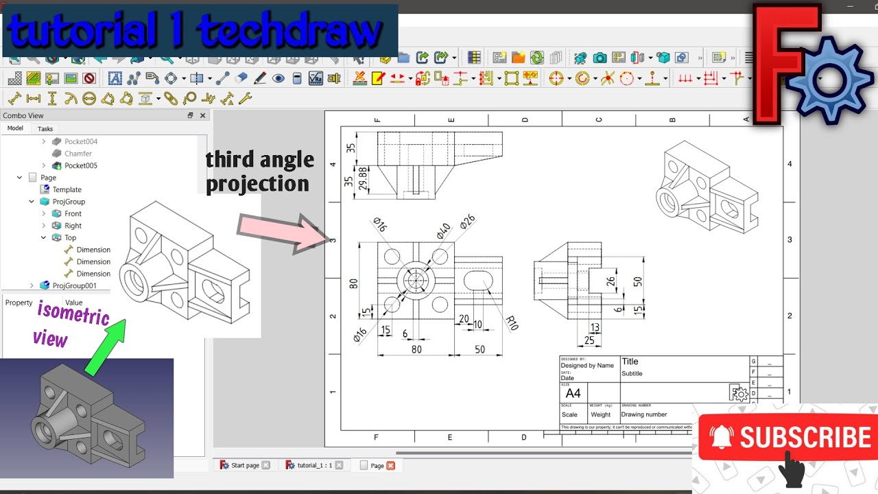IIT Delhi MCP 100 techdraw tutorial_1 for 3d model #cad #3d #iitdelhi # ...