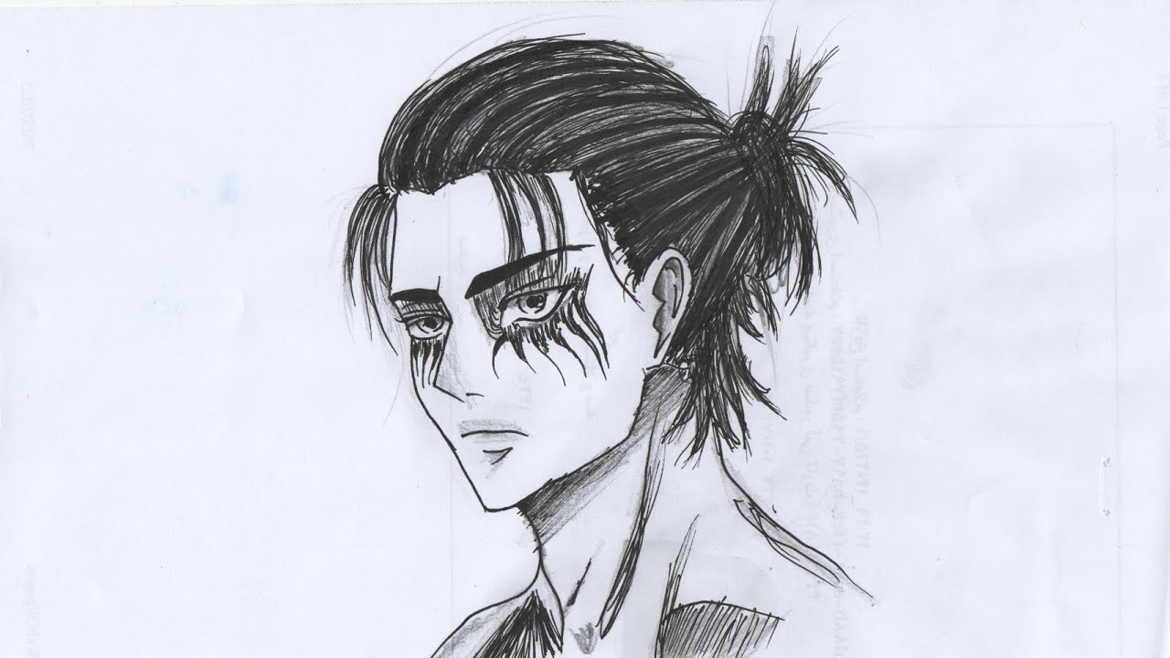 How to Draw Anime EREN YEAGER | Easy Anime Drawing for Beginners |Anime ...