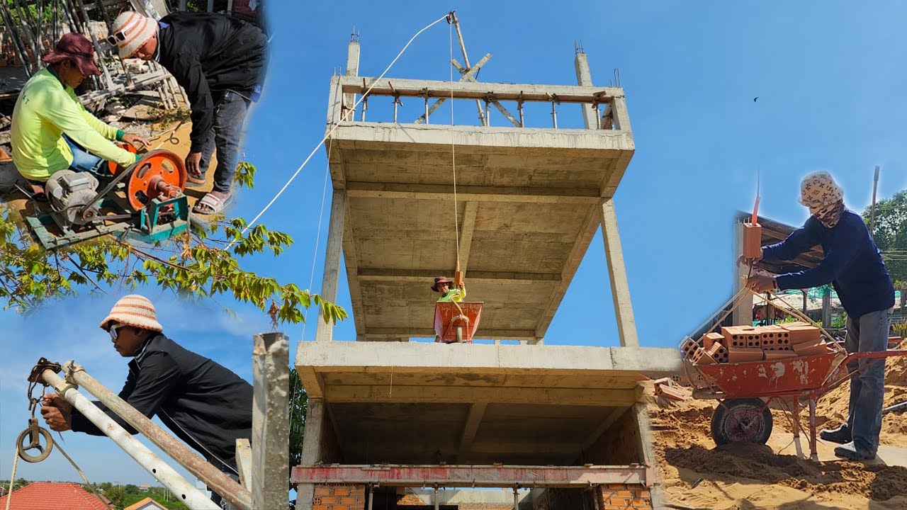 Build a Pulley System for Easy Lifting on Site! Ep 14 - YouTube