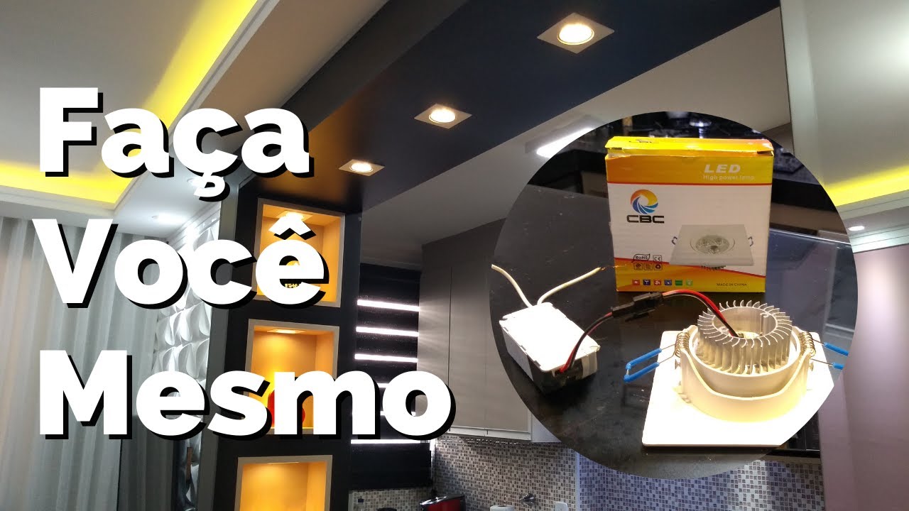 COMO TROCAR UM SPOT DE LED EMBUTIDO - YouTube