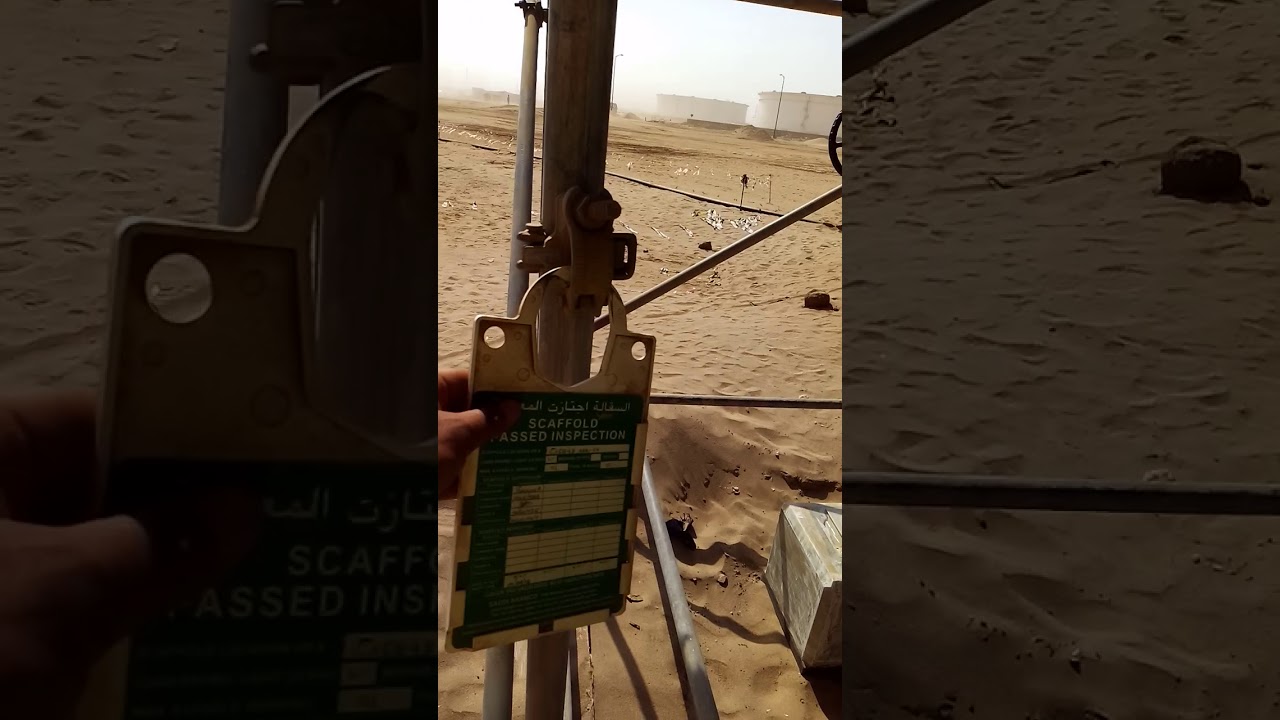 Scaffold tag in saudi aramco,but not good practice - YouTube