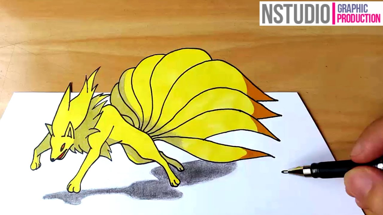 How to Draw Pokemon Ninetales - YouTube