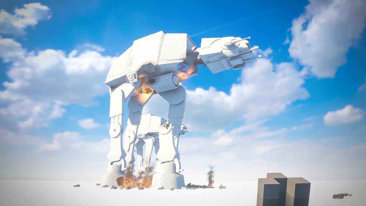 Destroying AT-AT (all terrain armored transport ) | Teardown Mods - YouTube