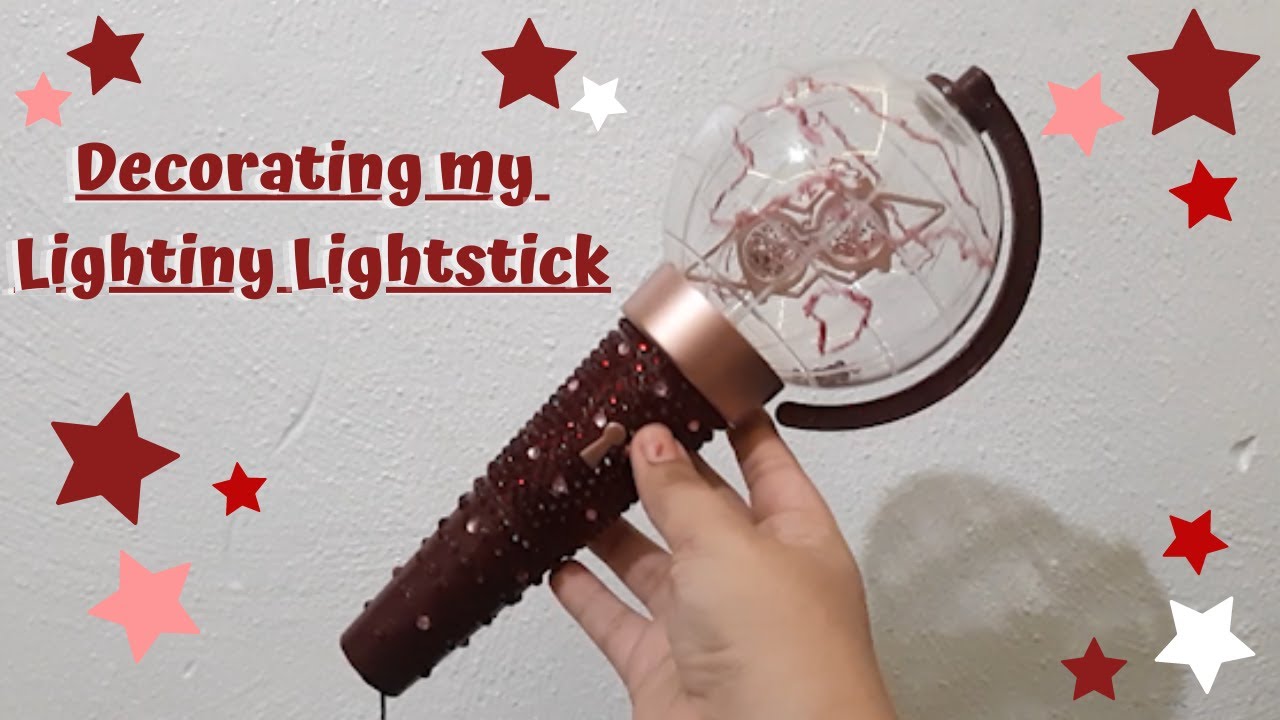 Decorating my Ateez Lightstick/ LIGHTINY - YouTube
