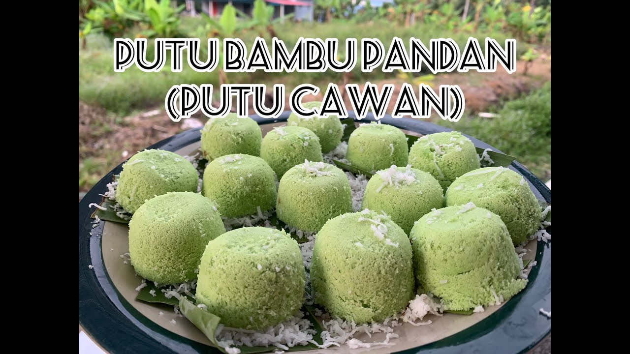 resep putu bambu pandan lembut dan enak (putu cawan) - YouTube