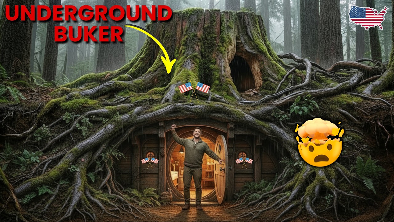 Building a home underground in forest (ASMR) - built a modern basement ...