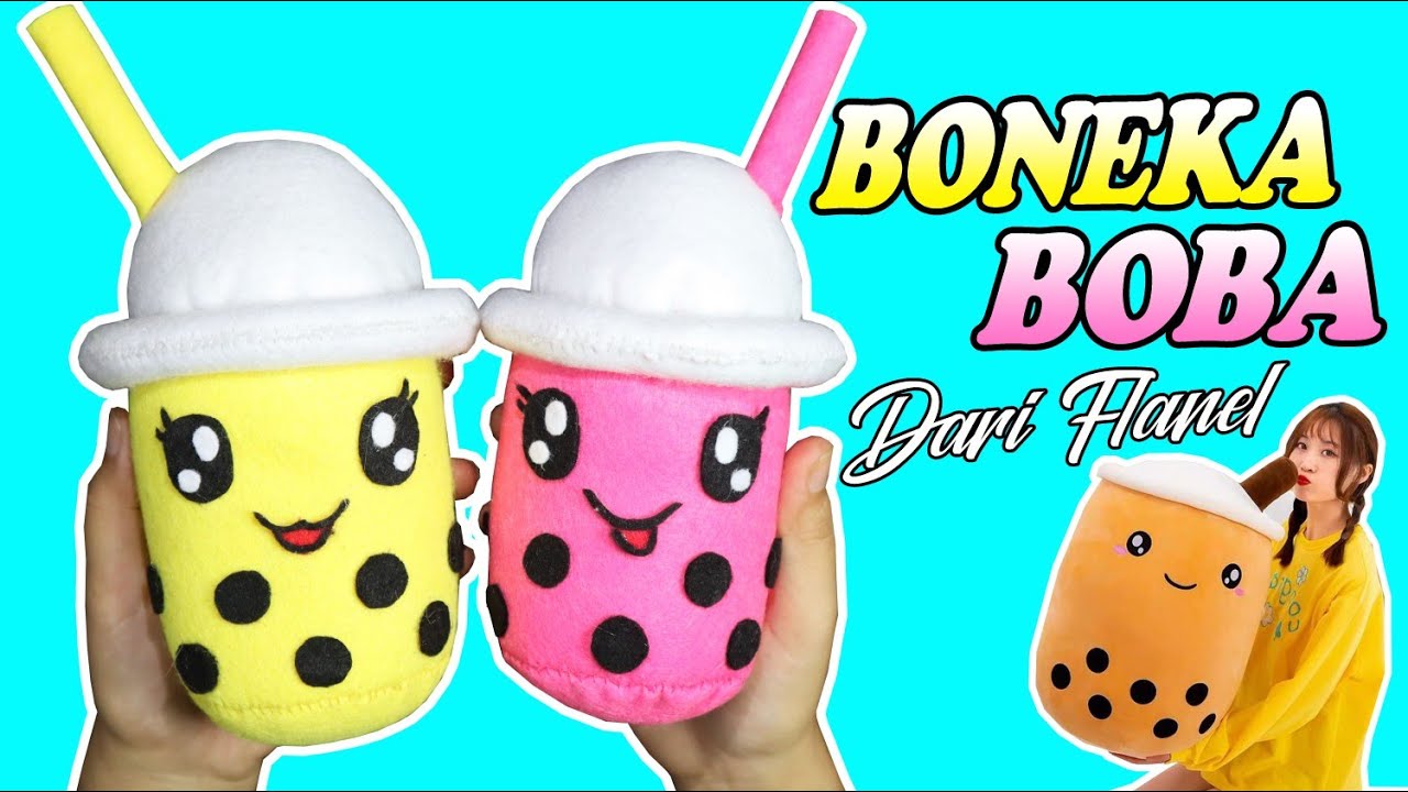 Membuat Boneka Boba Viral Dari Flanel | Bubble Tea From Felt - YouTube