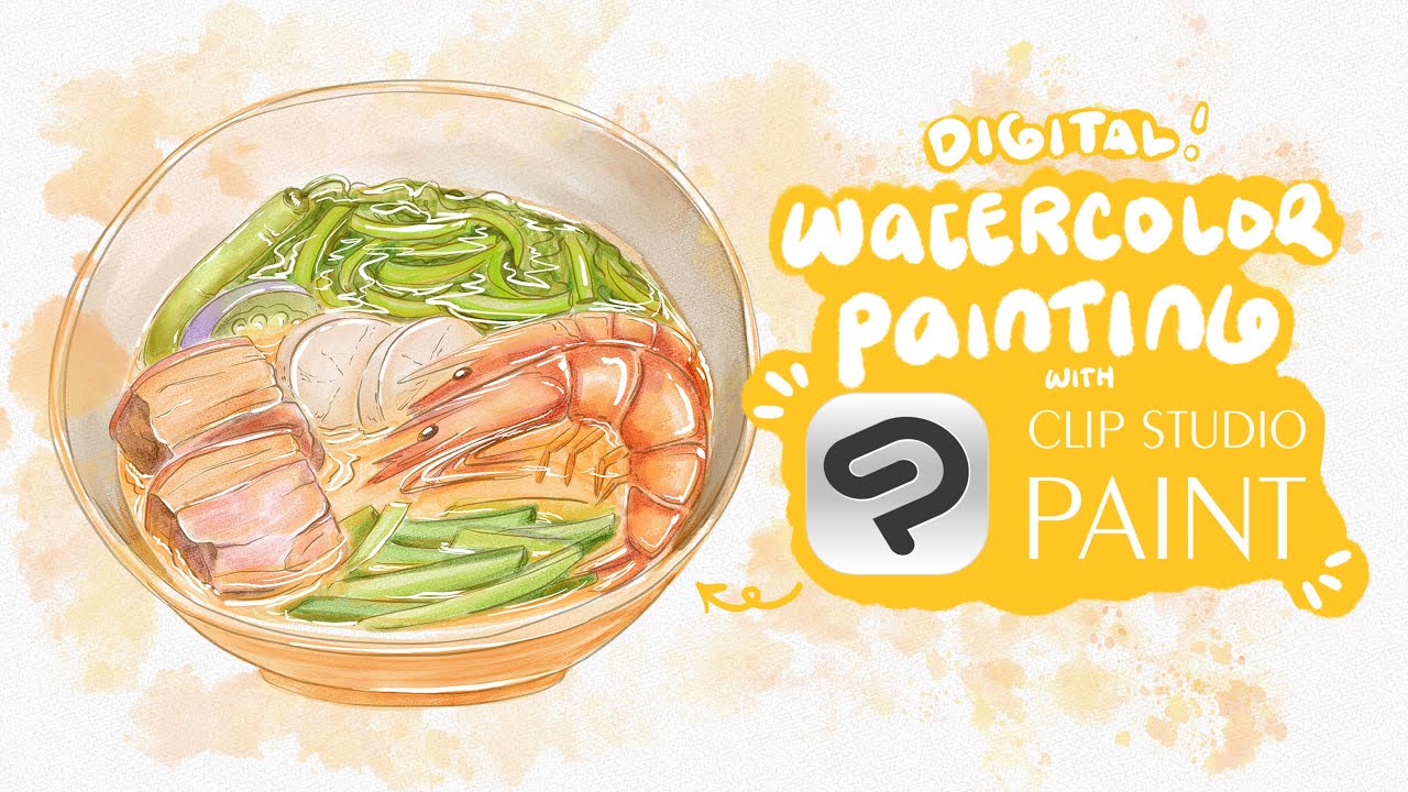 🌱watercolor painting with Clip Studio Paint Simple Mode! + first ...