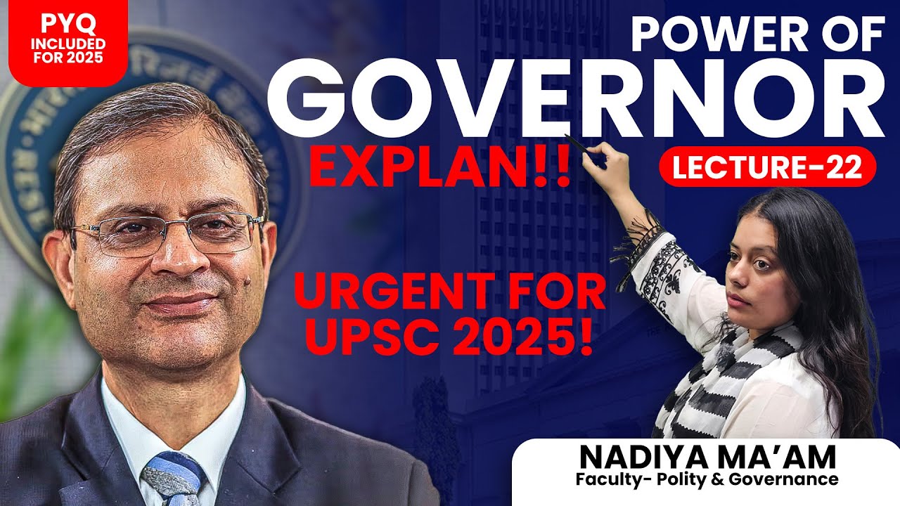 Governor's Constitutional Powers Explained | Indian Polity for UPSC | Nadiya Ma'am - YouTube