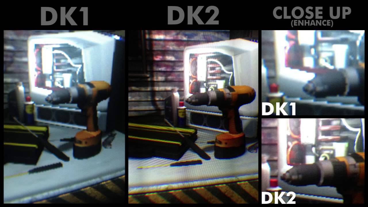 Oculus Rift Dk2 Vs Dk1 Side By Side Lens View Screen Comparison In