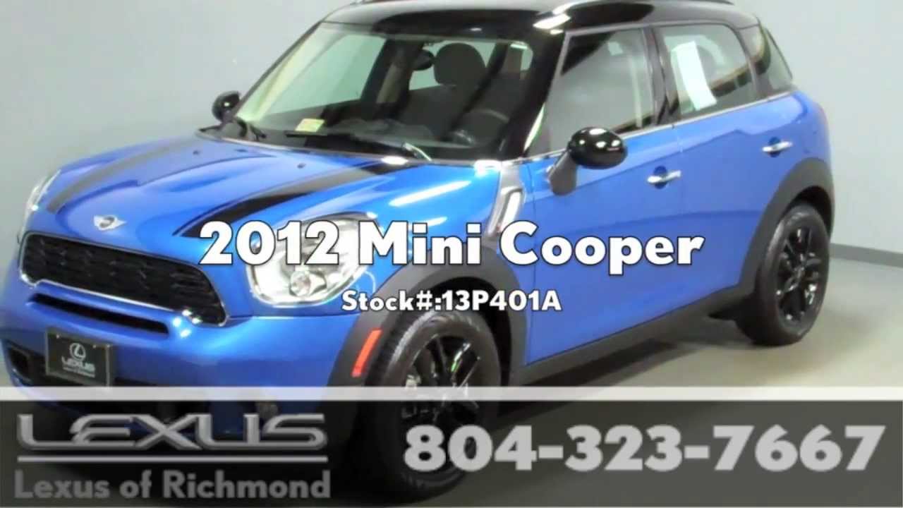 2012 Mini Cooper PreOwned at Lexus of Richmond - YouTube
