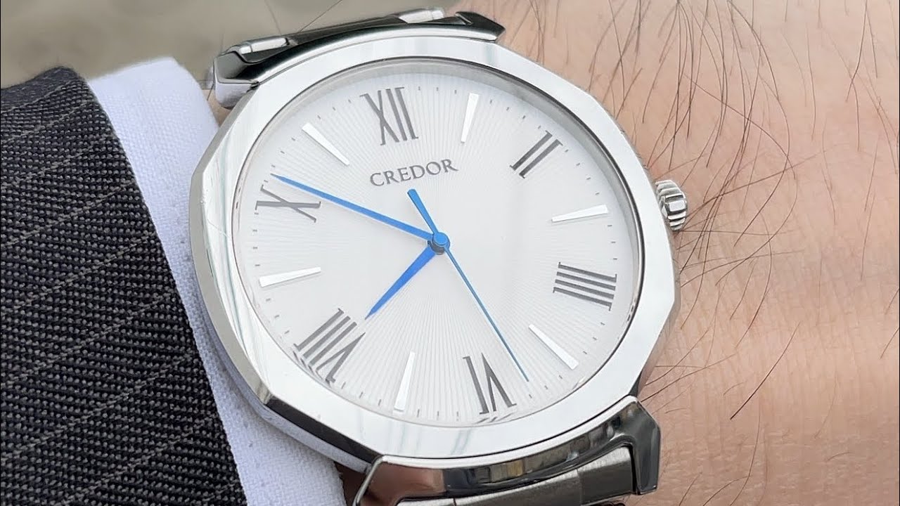 (Đã bay) Credor quartz 3 kim nung xanh 38,5mm chiếc đồng hồ tinh tế ...