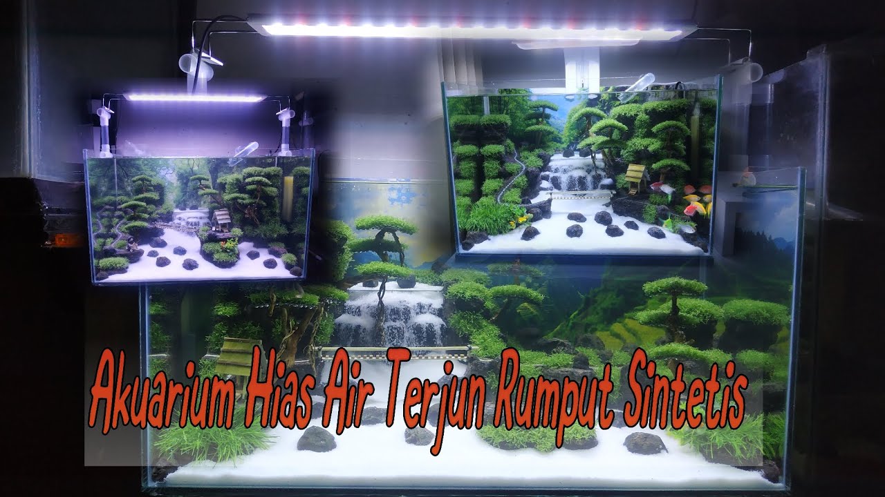 3 contoh model akuarium hias air terjun #airterjunpasir #sandwaterfall ...