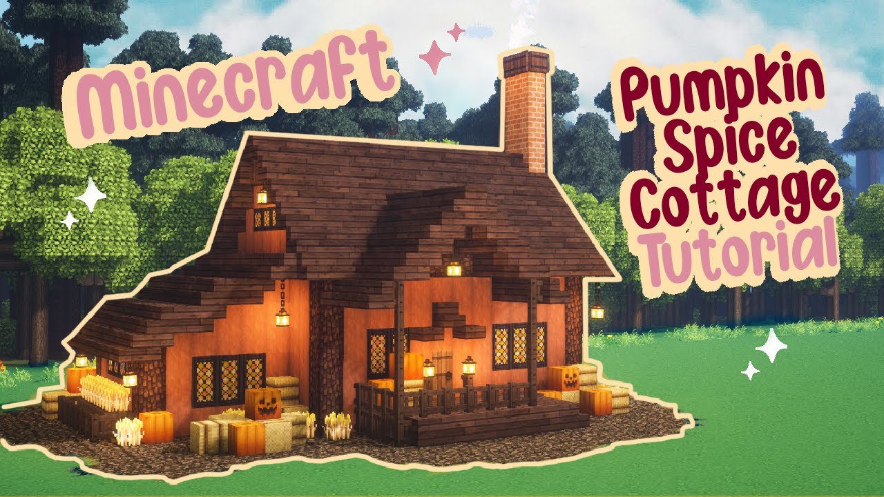 Cozy Minecraft Pumpkin Spice Cottage Tutorial 🎃 Mizunos Cottagecore Fairy Tale Easy Survival ...