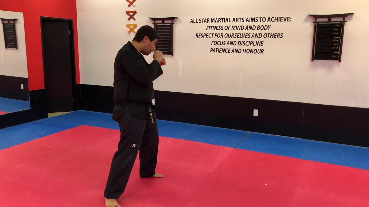 Sparring defense 1 (back view) - YouTube