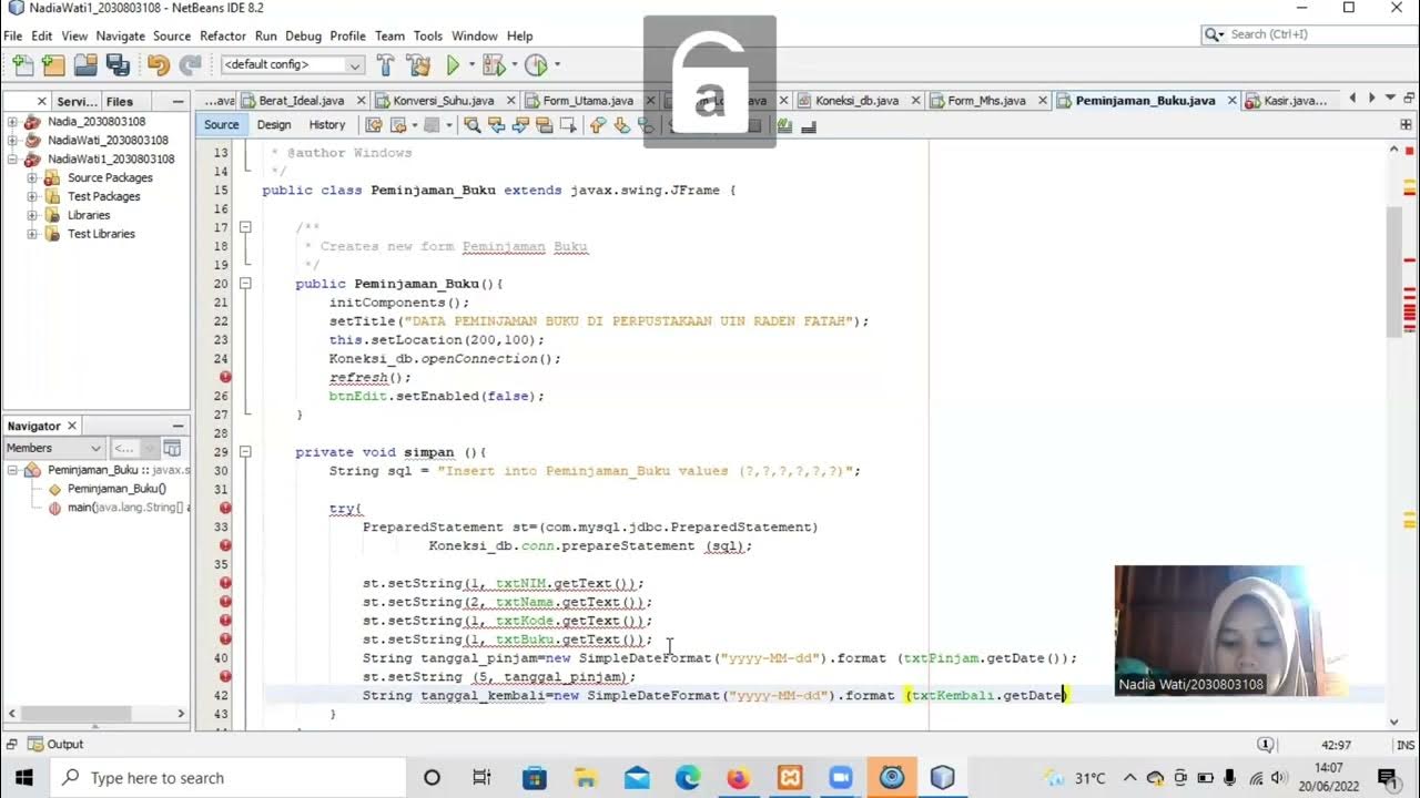 Aplikasi Peminjaman Buku Java Netbeans & Mysql (JDate Chooser) - YouTube
