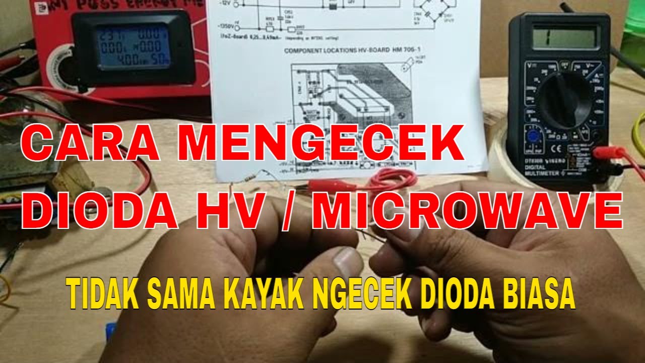 Cara mengecek dioda HV / dioda tegangan tinggi - pakai multimeter biasa ...