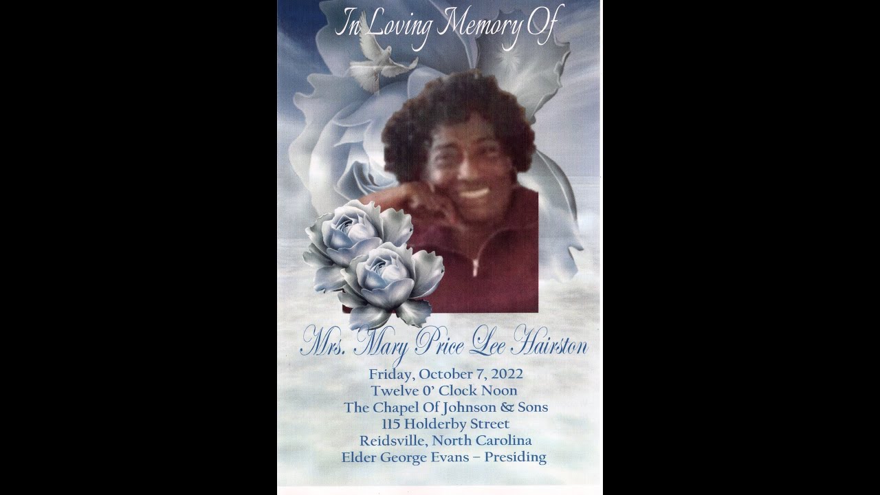 Mrs. Mary Price Lee Hairston - YouTube