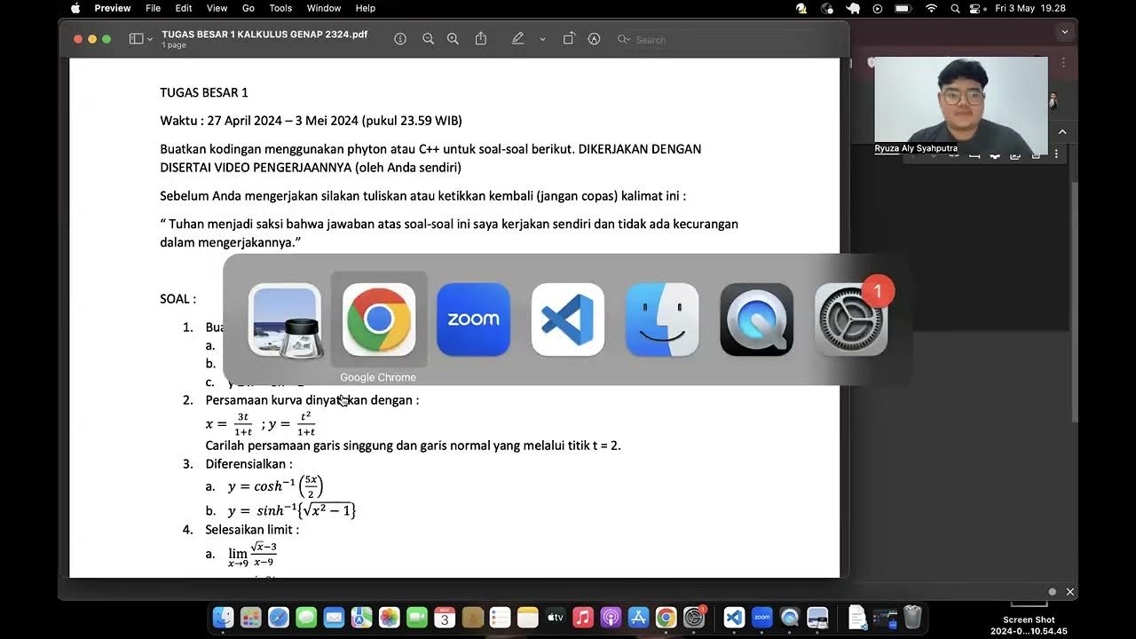 Mengerjakan Soal TB1 - Kalkulus - Implement ke dalam python - YouTube