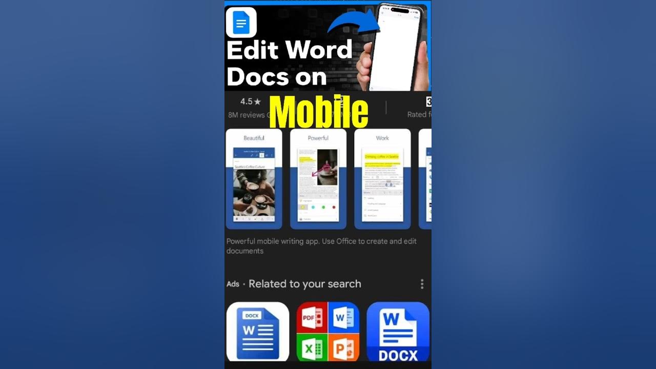 How to edit word document in Mobile phone #learnittoday # ...