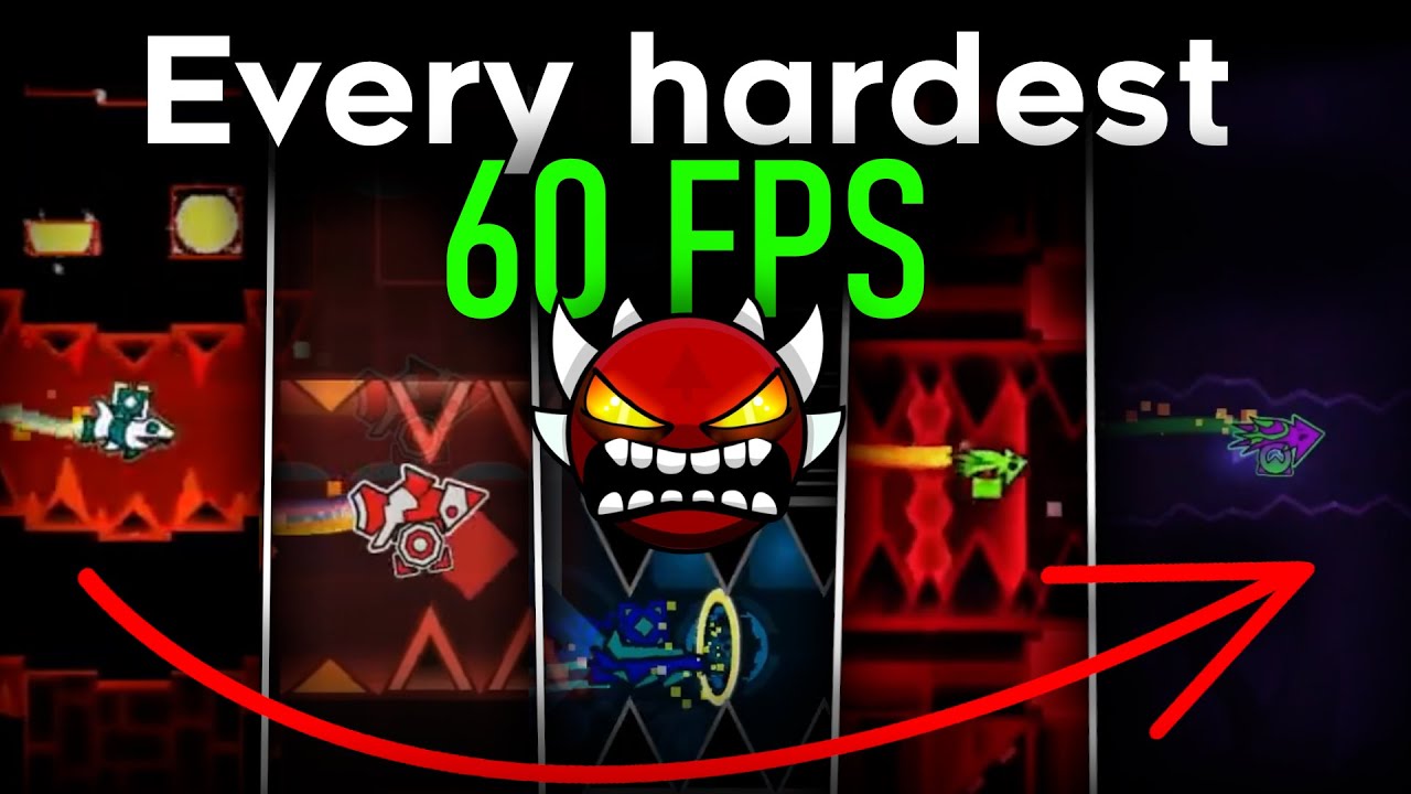 Every hardest demon completed on 60 FPS (as of January 2026) | Geometry ...