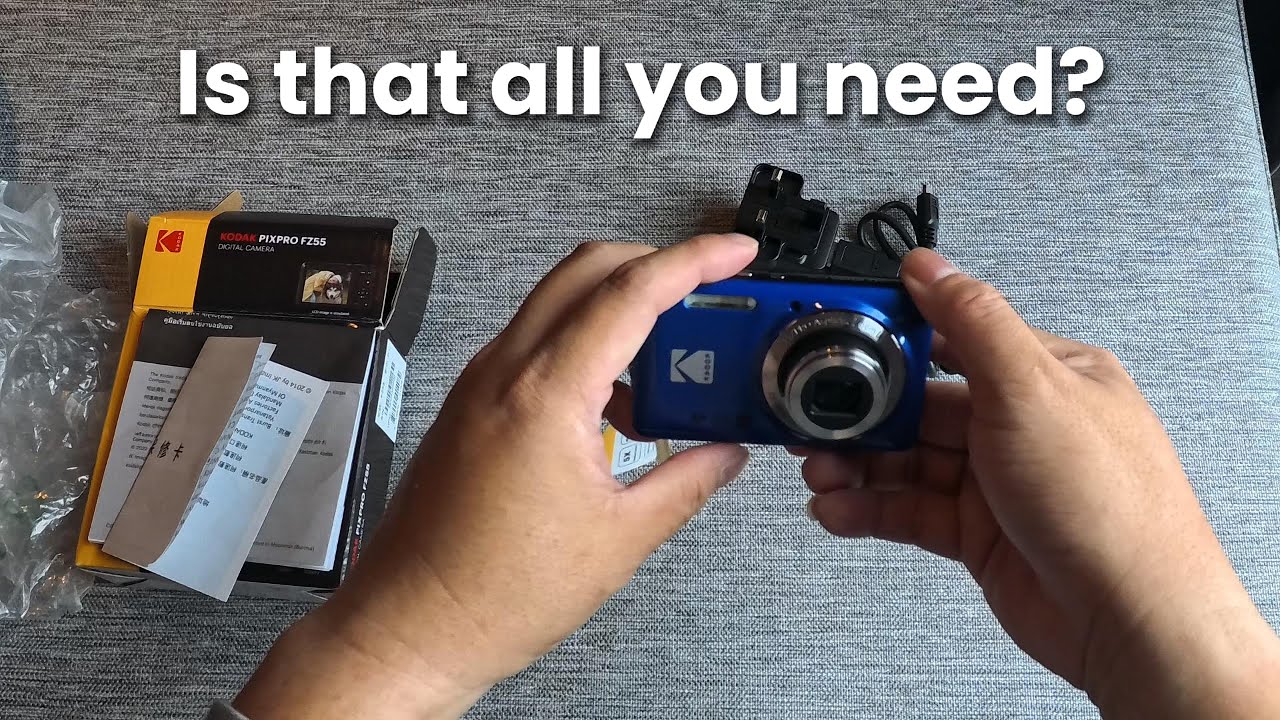 camera weight only 105g Kodak PIXPRO FZ55 unboxing - ASMR - YouTube