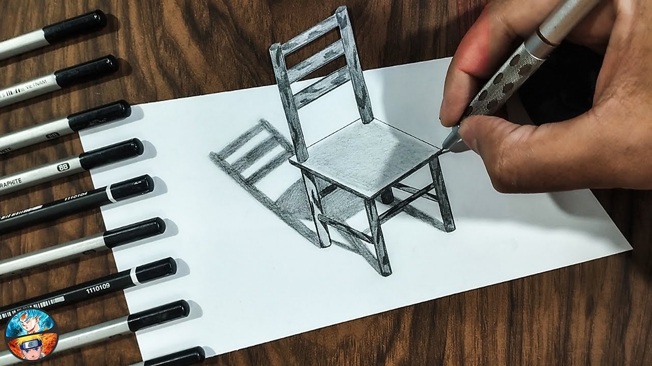 COMO DIBUJAR UNA SILLA EN 3D (con sombras) How to draw a CHAIR IN 3D ...