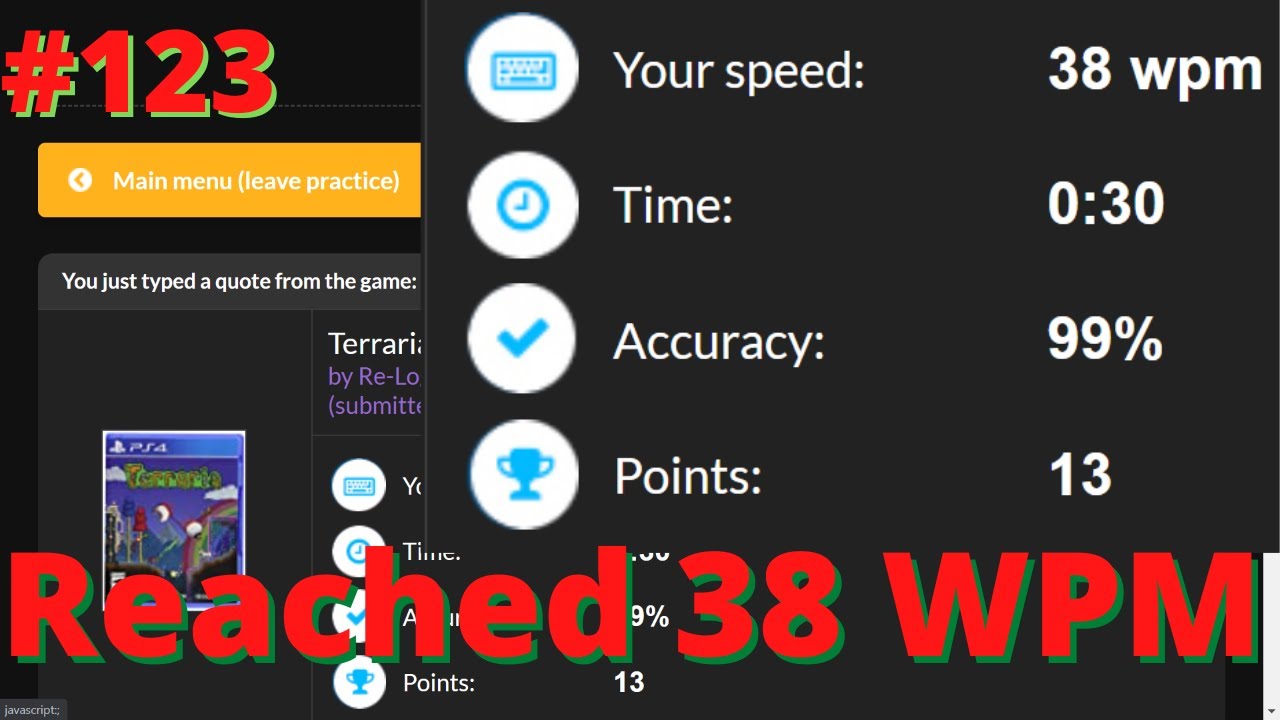 #123 TypeRacer (38 WPM) Self Practice. Learn to type with me. My typing ...