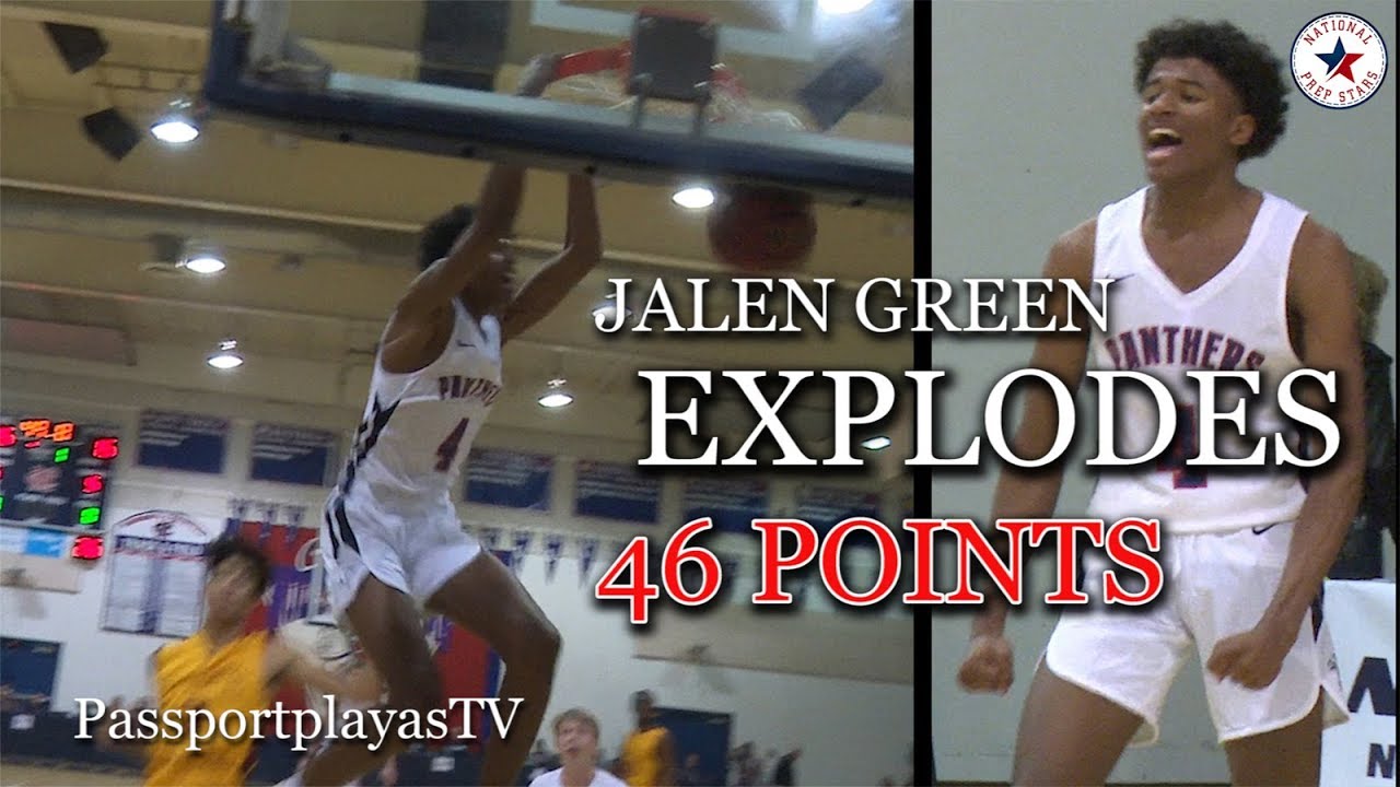 15 Y/O Jalen Green: TAKING OVER Basketball w/ Jedi Quickness!!! 46 ...