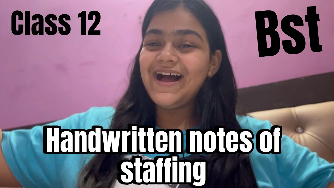 Handwritten notes of STAFFING Class 12 *FREE*| Barkha Sahni | - YouTube