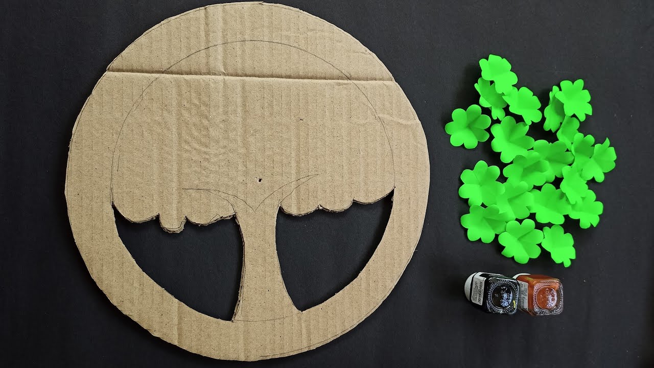 Heautiful paper tree wall hanging/paper craft ideas for home decoration ...