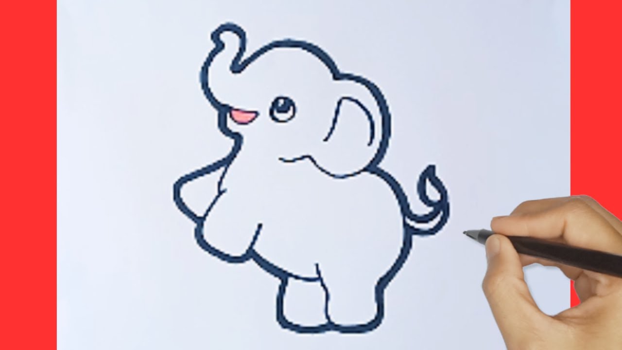 Cara Menggambar Gajah - Menggambar Gajah step by step dengan Mudah ...