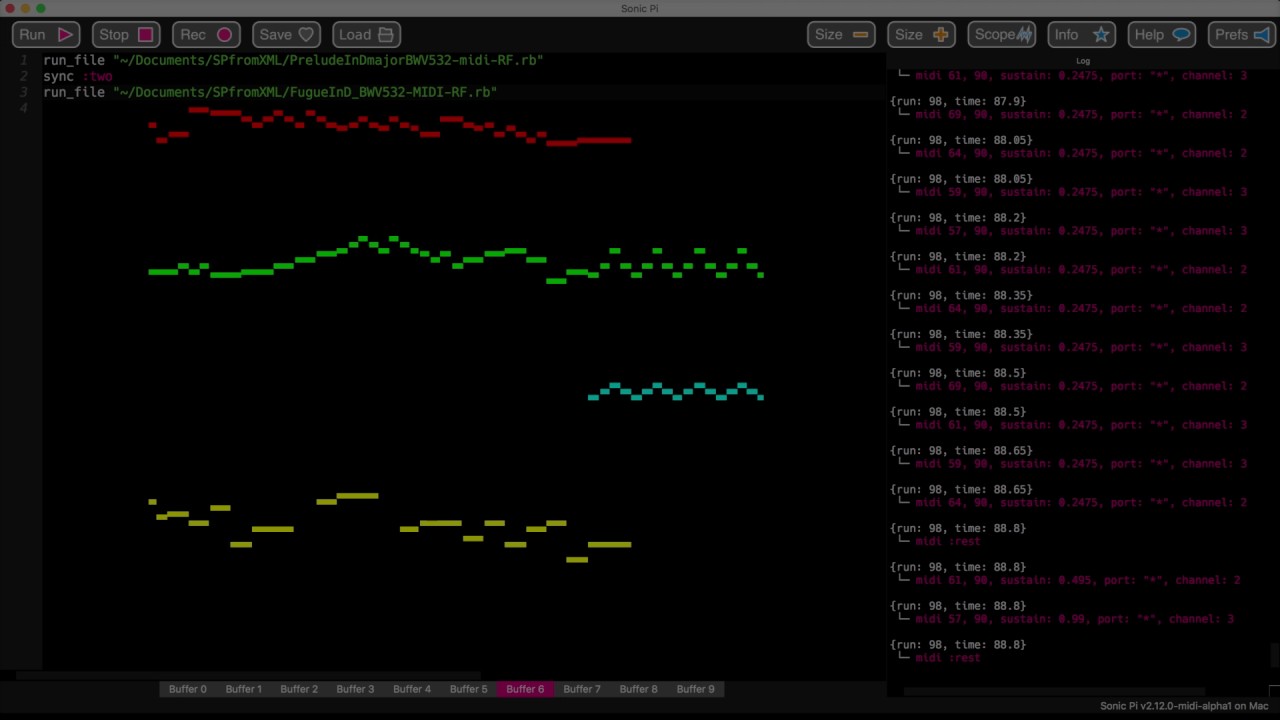 Sonic Pi plays Bach Prelude and Fugue BWV532 - YouTube