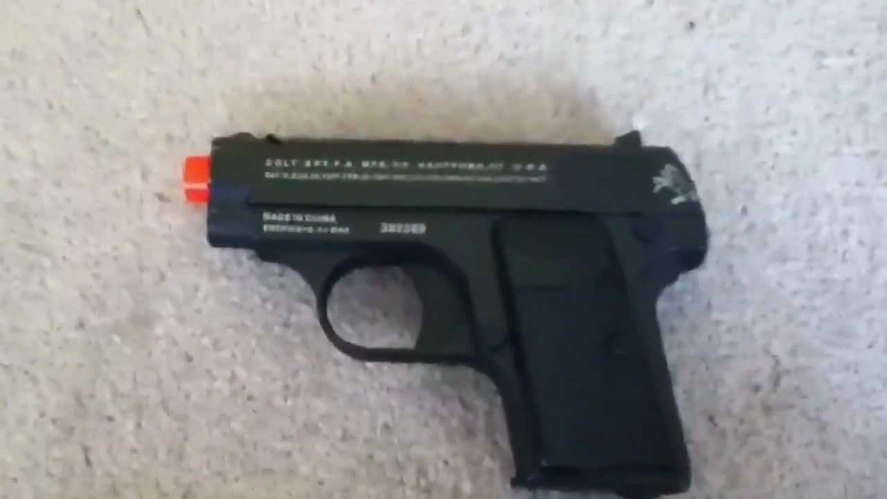 Review Of The Colt 25 Airsoft Gun - YouTube