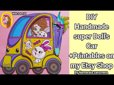 [🧚paper diy🧚] DIY Handmade super paper Doll Car busy book | tutorial ...