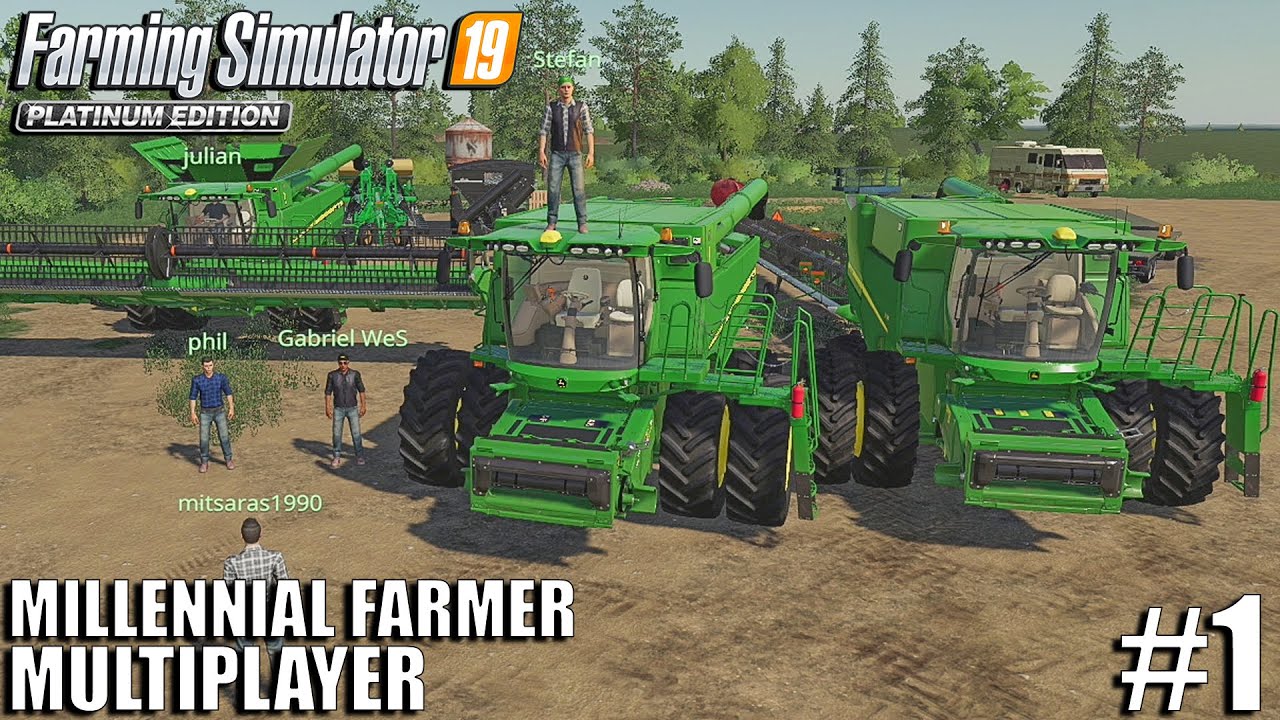 Big Wheat Harvest| Multiplayer on Millennial Farmer | Farming Simulator ...