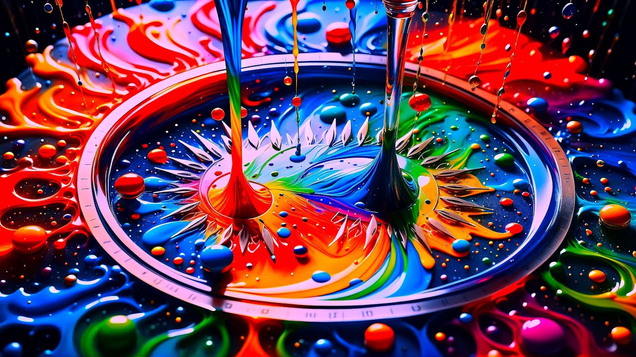 Colorful Liquid Paint Abstract Background Video - Copyright Free | 4K ...