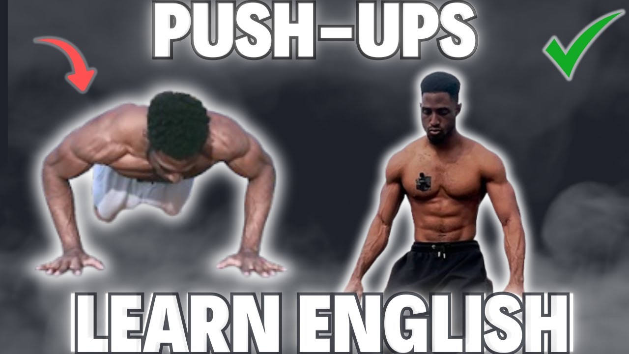 (PUSH-UPS) Learn ENGLISH with FITNESS! (Beginner) (Comprehensible Input ...